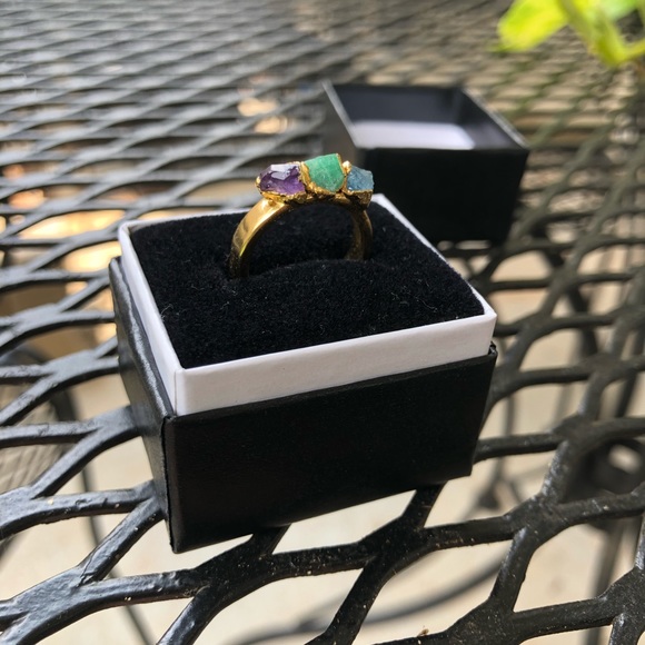 dani barbe | Jewelry | Dani Barbe Three Stone Ring Size 45 | Poshmark